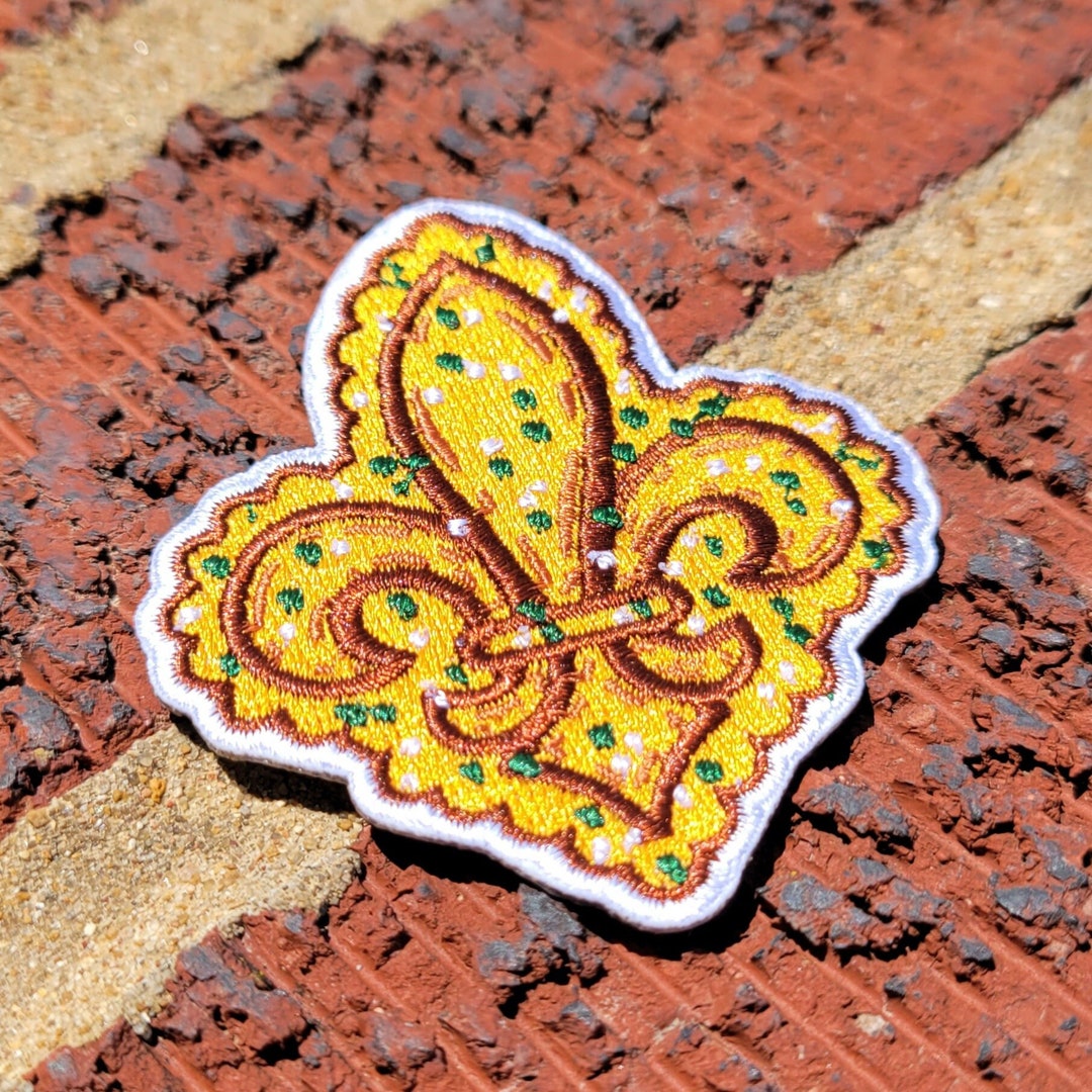 Fleur De Lis Toasted Ravioli Patch, Iron-on Embroidered, St. Louis ...