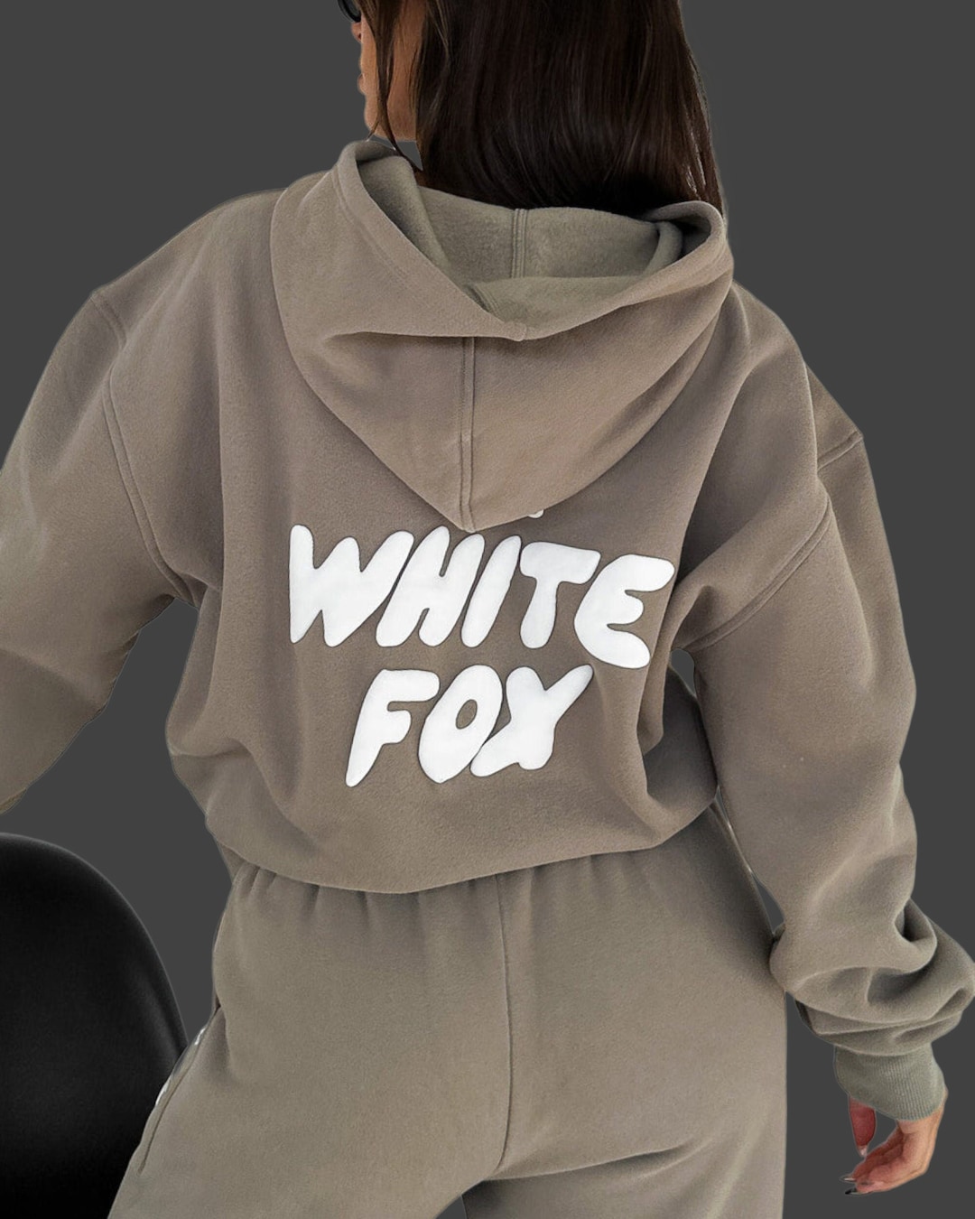 White Fox Hoodie Set Cozy and Stylish Casual Daywear Sweatshirt and ...