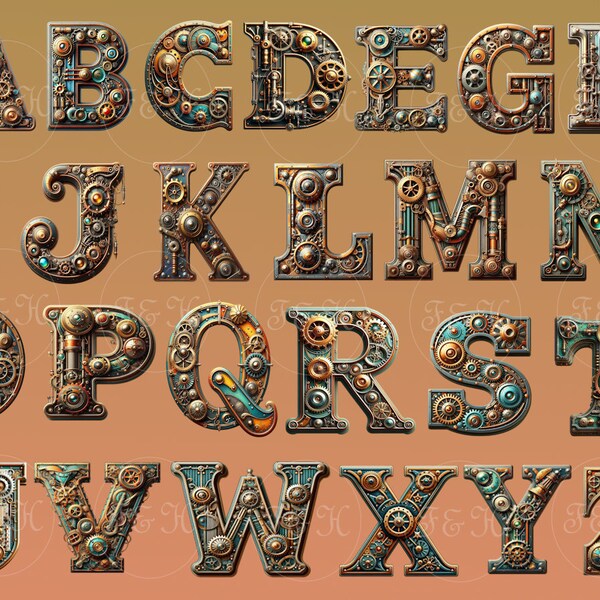 Steampunk Letters - Etsy