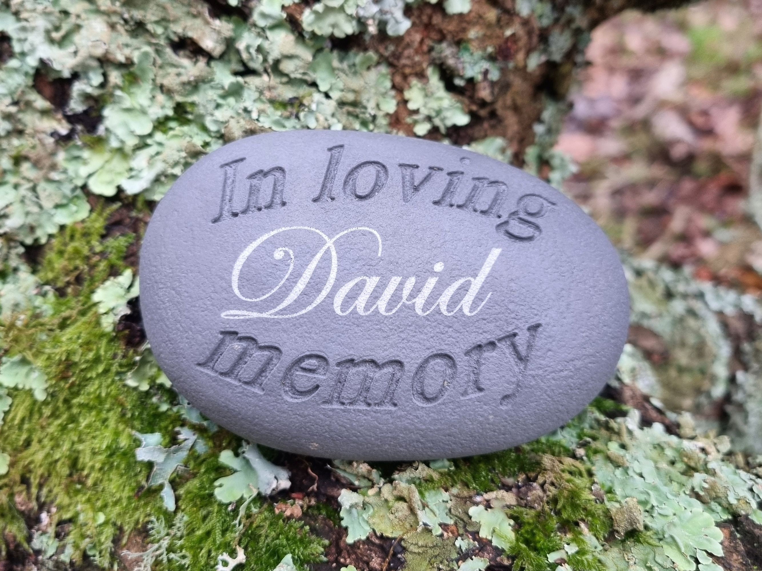 Handmade Personalised Memorial Stone Pebble, in Memory of Beloved ...