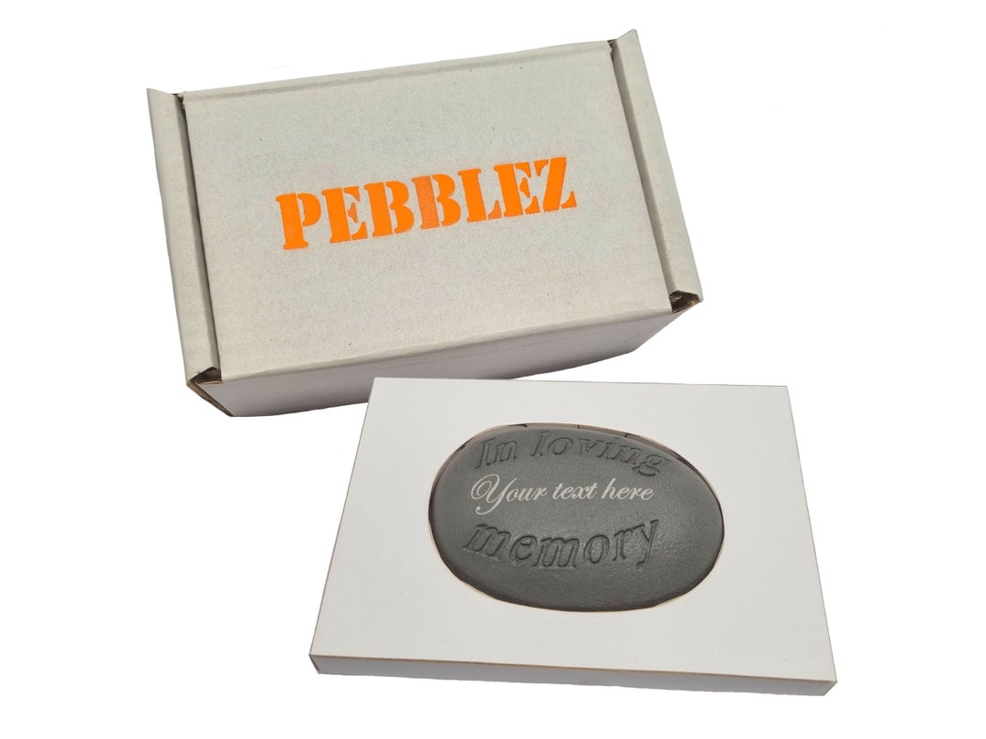 Handmade Personalised Memorial Stone Pebble, in Memory of Beloved ...
