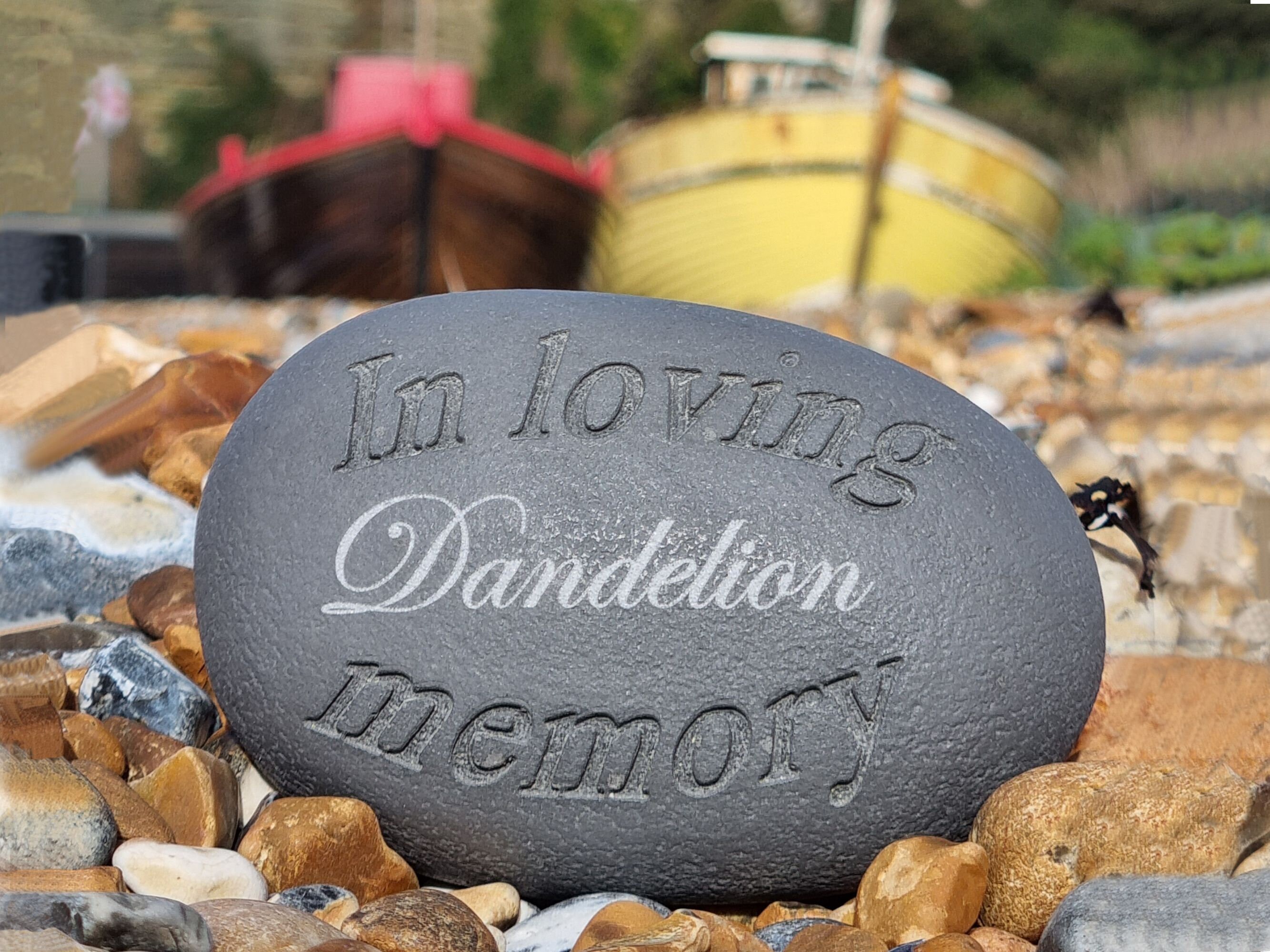 Handmade Personalised Memorial Stone Pebble, in Memory of Beloved ...