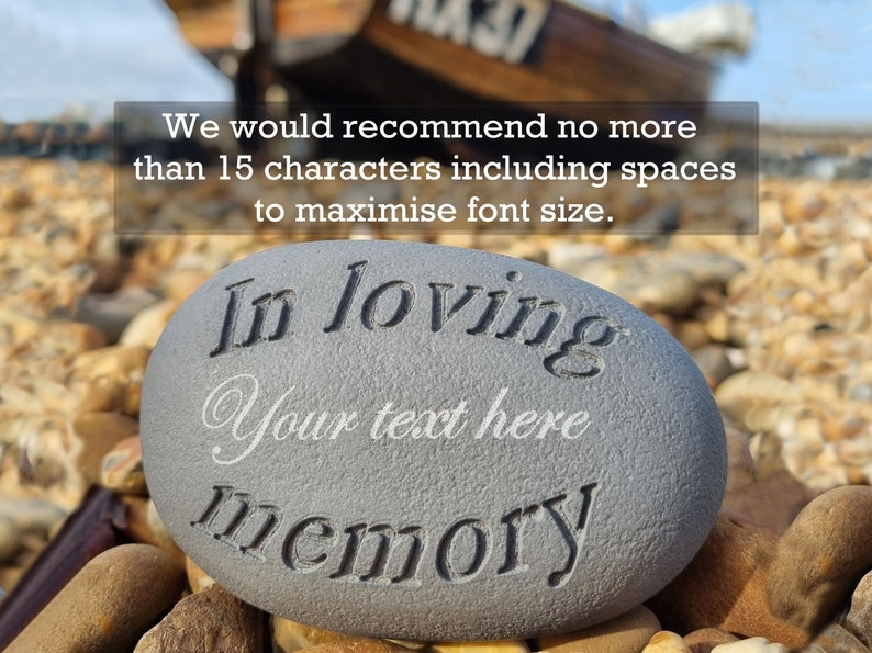 Handmade Personalised Memorial Stone Pebble, in Memory of Beloved ...