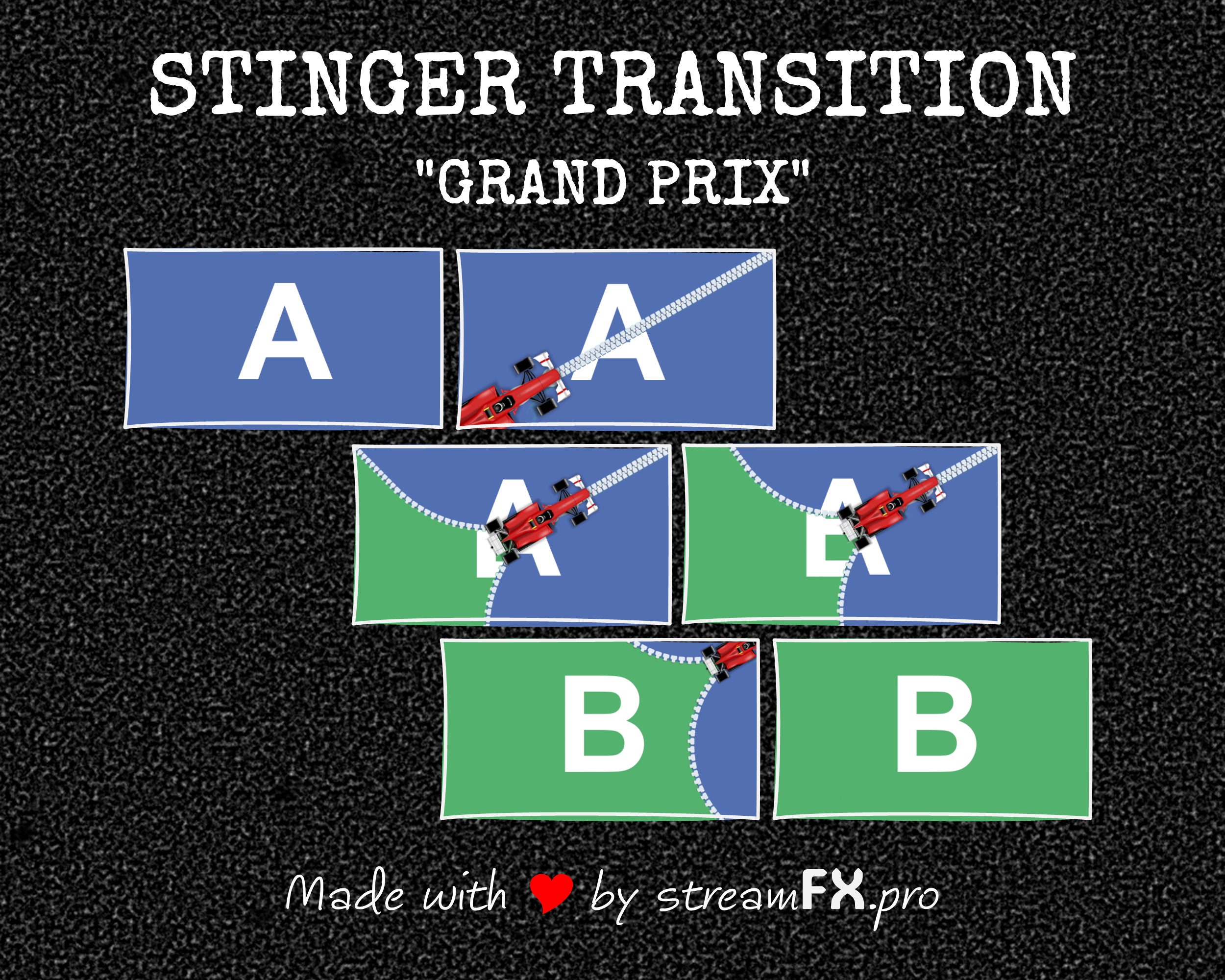 Animated Stinger Transition grand Prix With Sound Stream Transition for ...