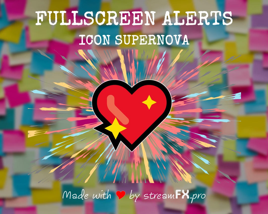 Animated Valentine Alert ICON Supernova W Sound, Fullscreen Follow Sub ...