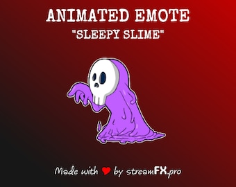 Sleepy Slime Animated Twitch Emote | Spooky Stream Overlay (instant ...