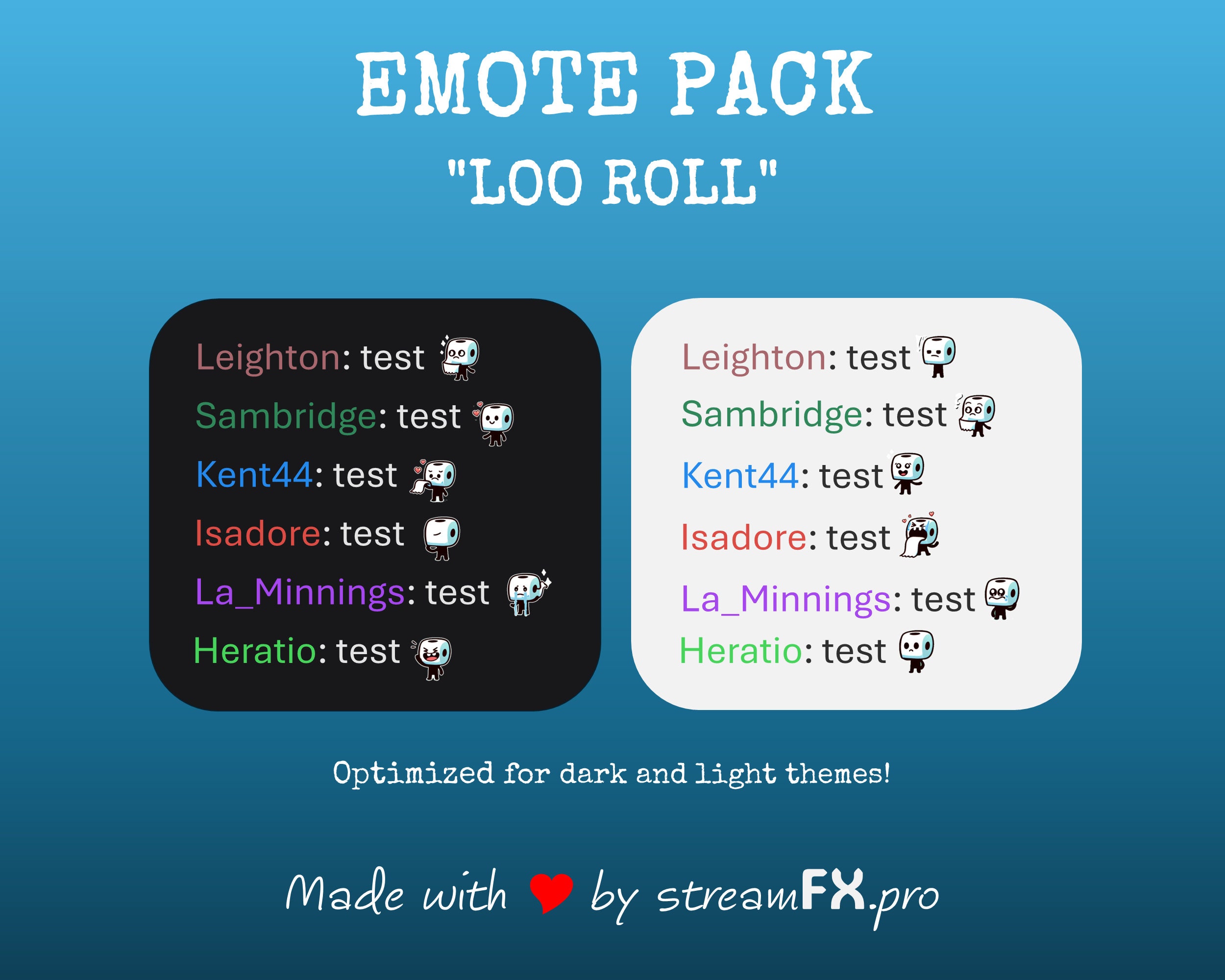 Emote Pack "loo Roll" | Twitch Discord Kick Tiktok Youtube | Cute ...