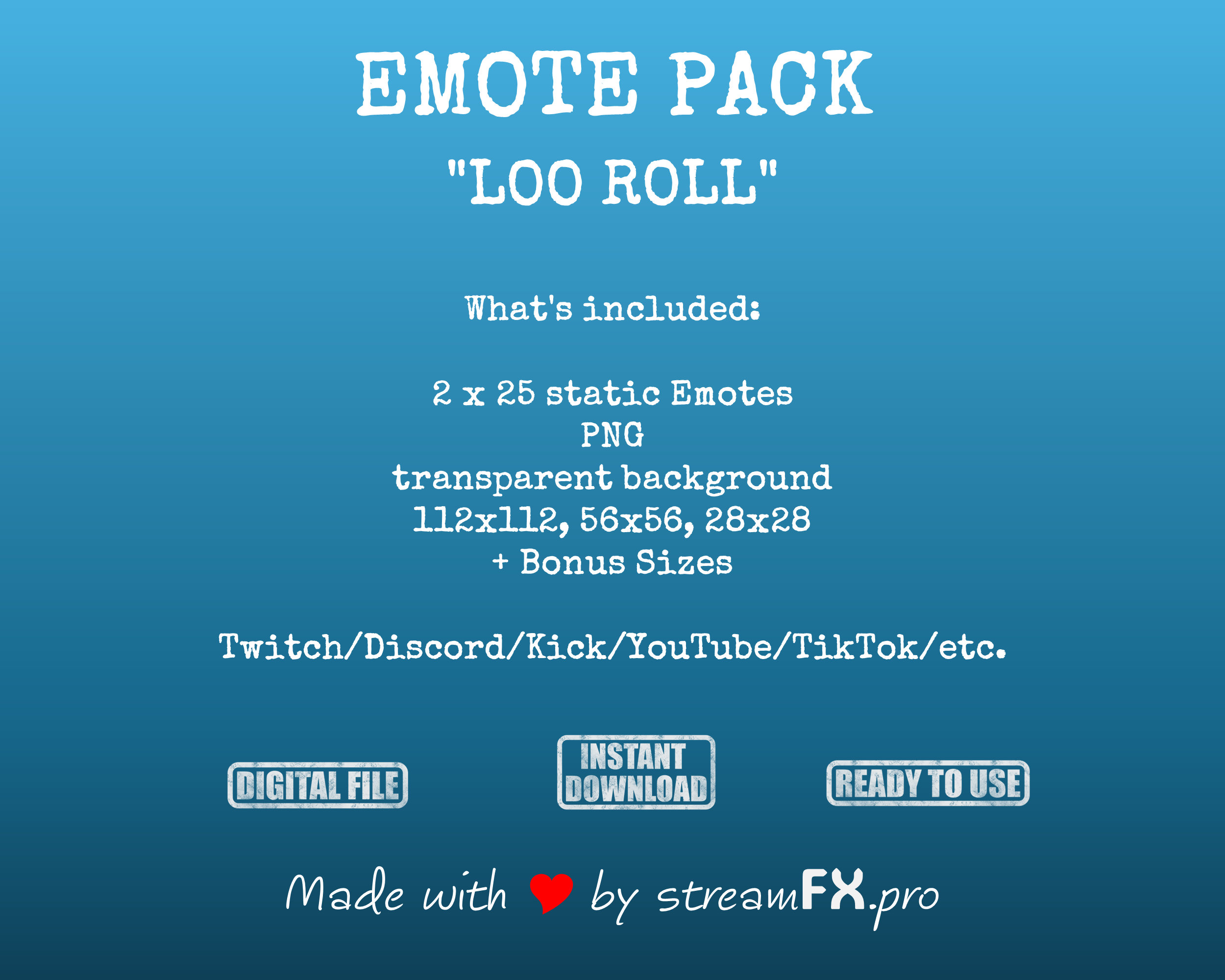 Loo Roll Emote Pack | Twitch, Discord, Tiktok (digital Download) - Etsy