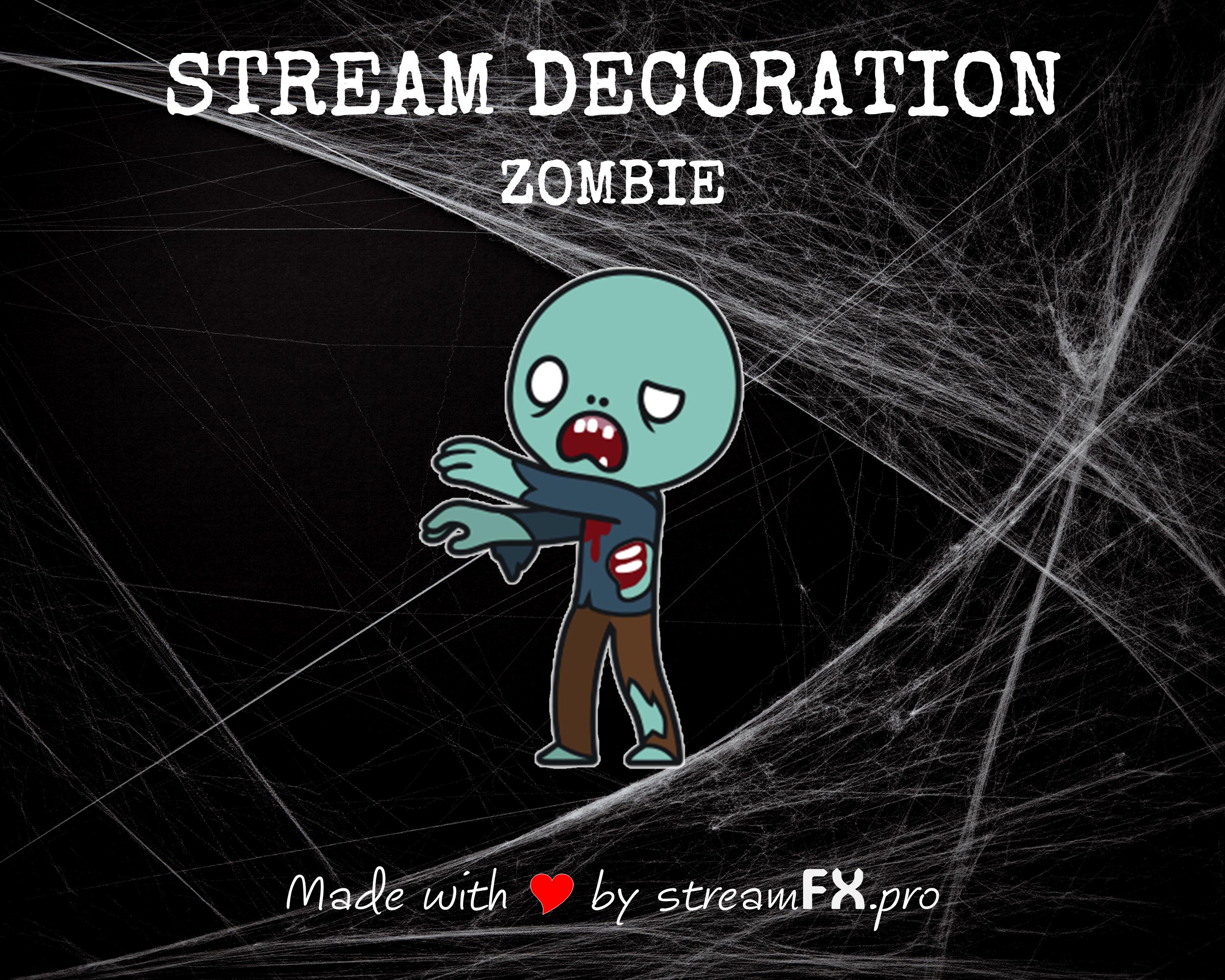 Animated Zombie Stream Decoration: Halloween Twitch Overlay (digital ...