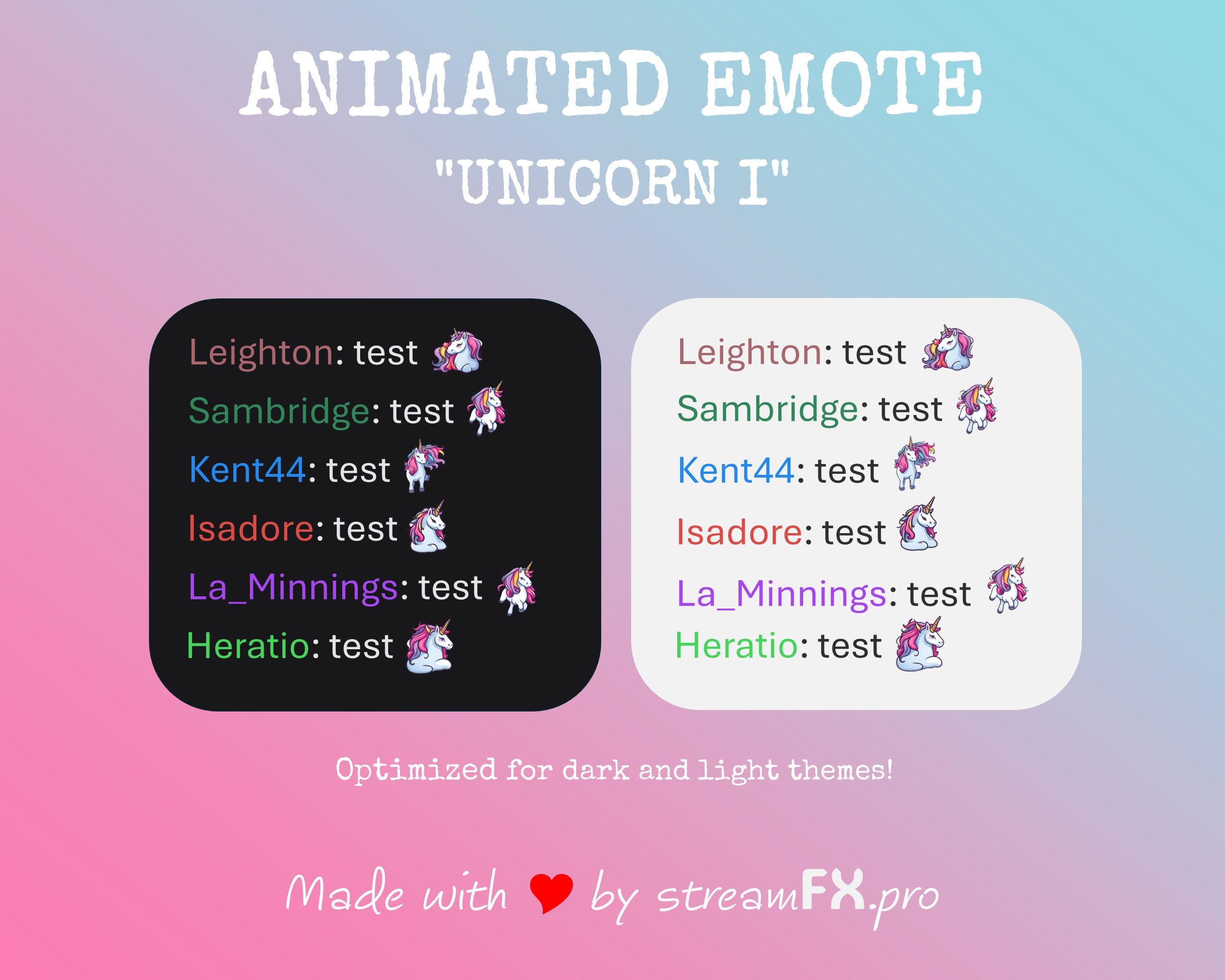 Animated Twitch Emote "unicorn I" | Cute Emote | Unicorn Emote ...