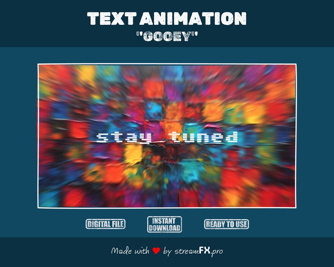 Twitch Stream Overlay | Text Animation Gooey | Transition | OBS Studio ...
