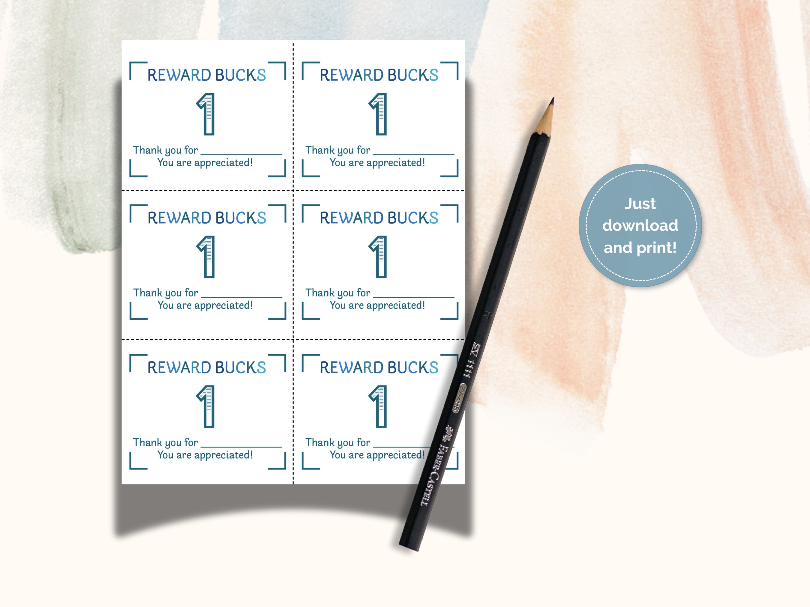 Kid’s Reward Bucks Printable PDF, Reward Buck’s for Kids Printable PDF ...