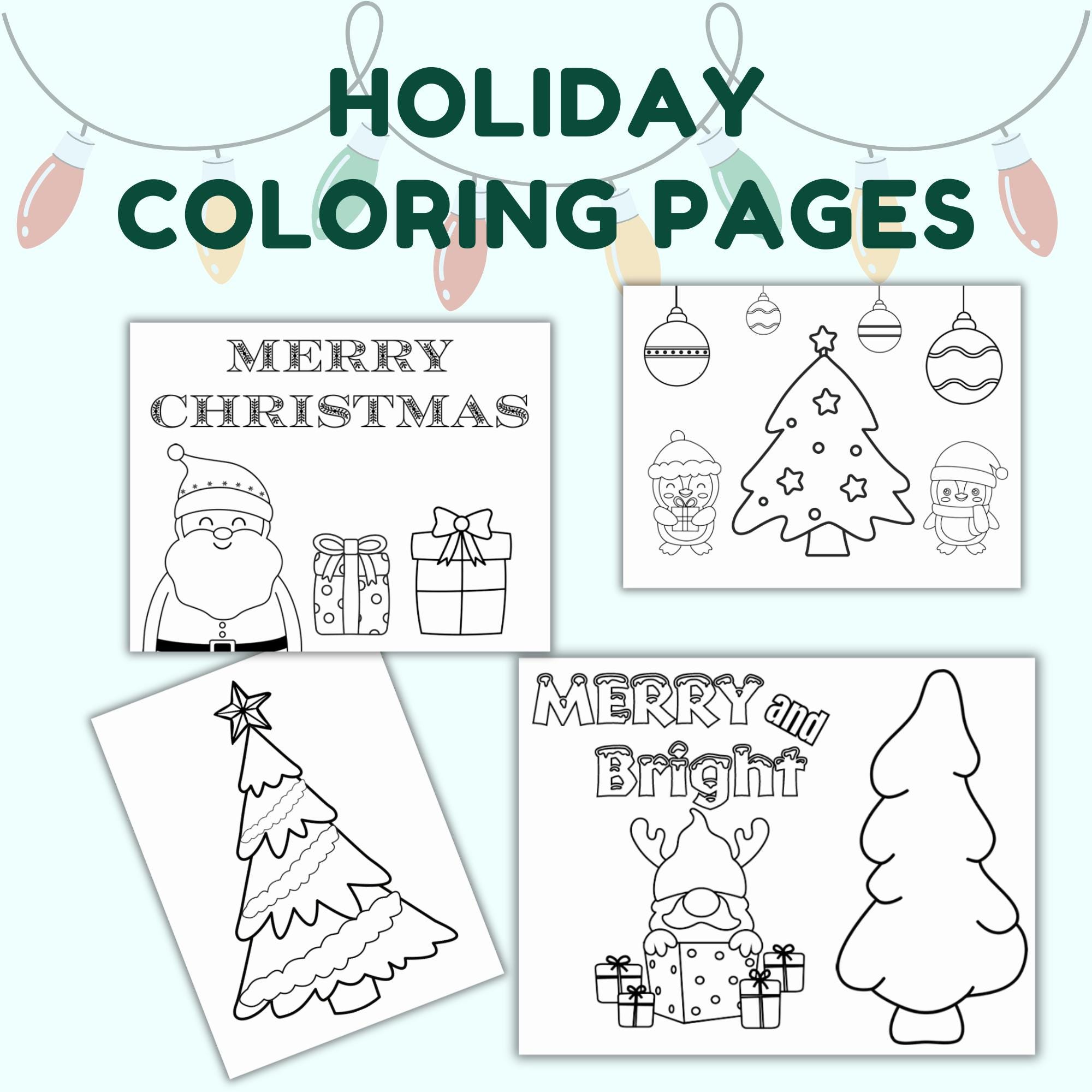 Holiday Activity Bundle PDF for Kids, Printable Christmas Activities ...