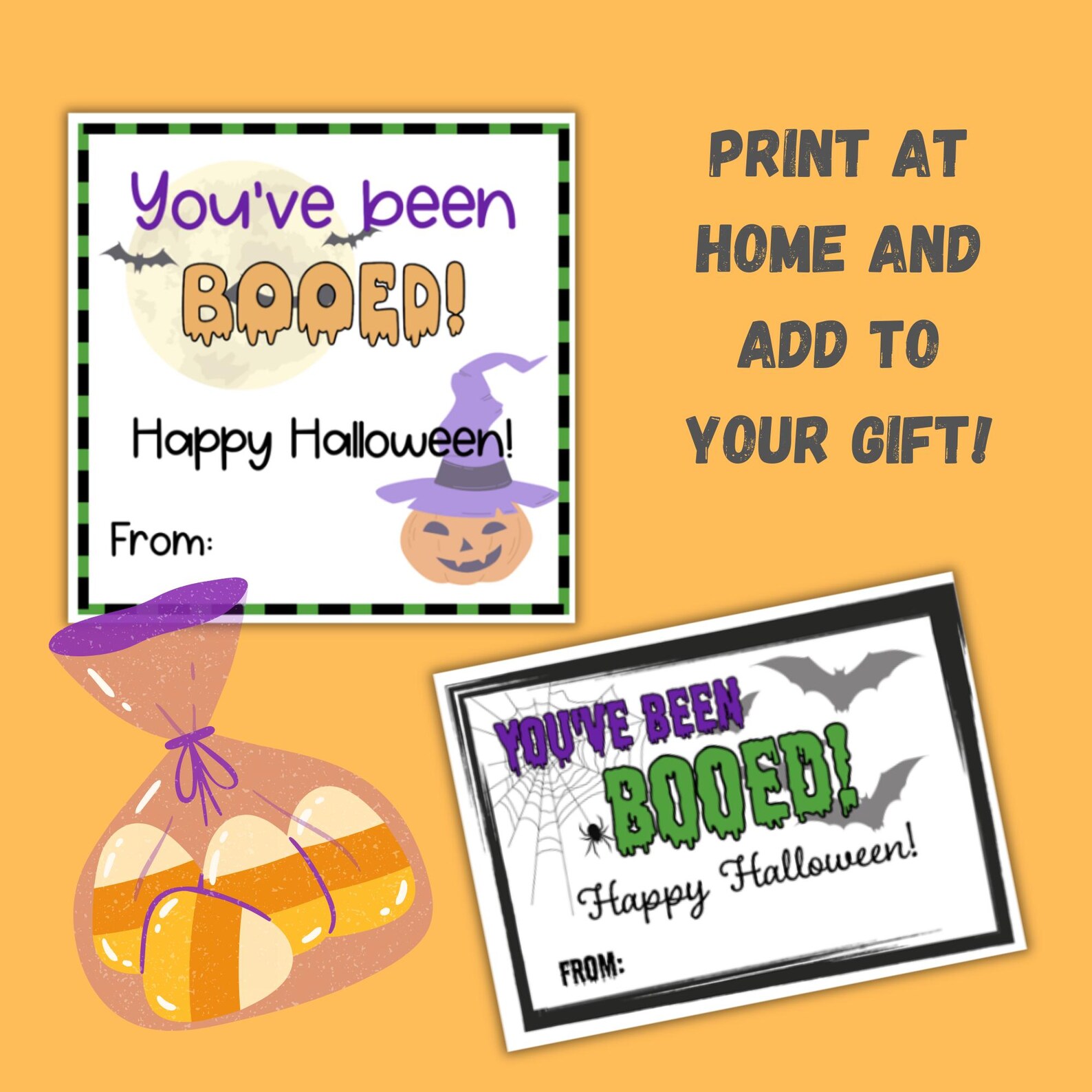 Printable Halloween Boo Tags; Printable BOO Tags; Halloween Tags PDF - Etsy