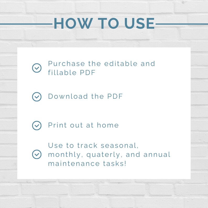 Home Maintenance Checklist PDF Seasonal Home Maintenance Checklist PDF ...