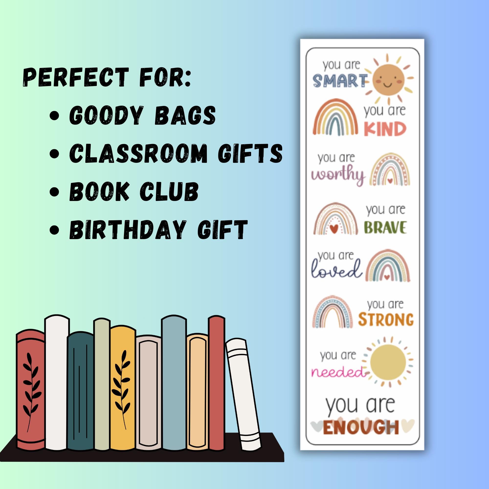 Printable Bookmark PDF, Positive Affirmations Bookmark PDF - Etsy