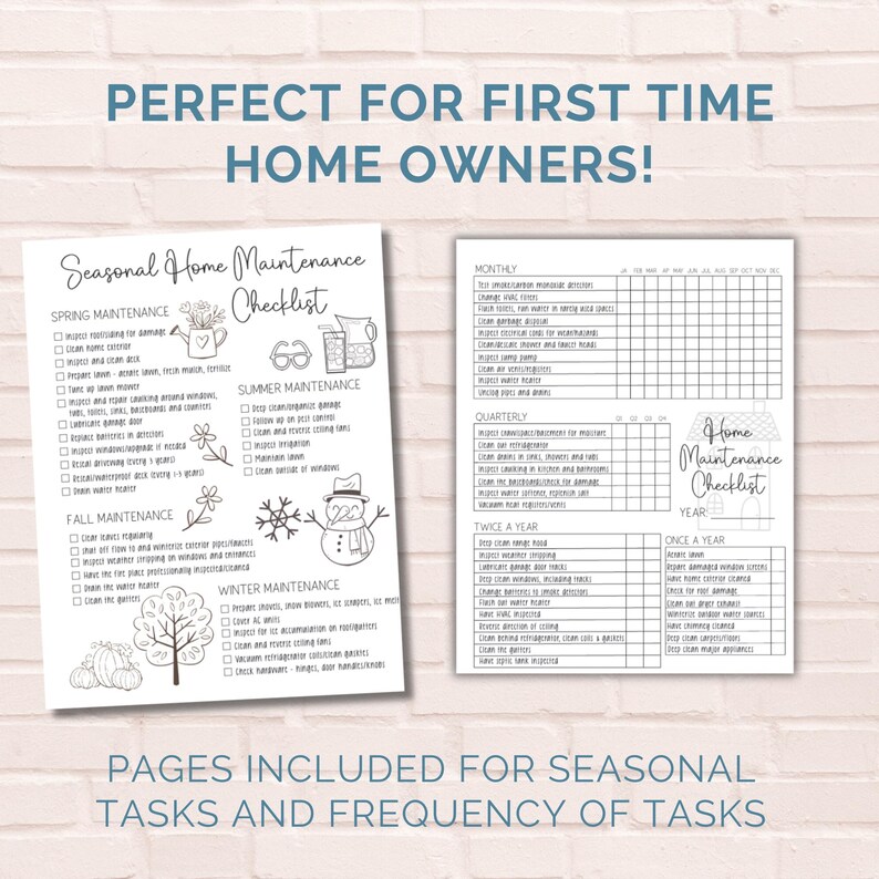 Home Maintenance BUNDLE PDF Home Maintenance Checklist Bundle PDF - Etsy