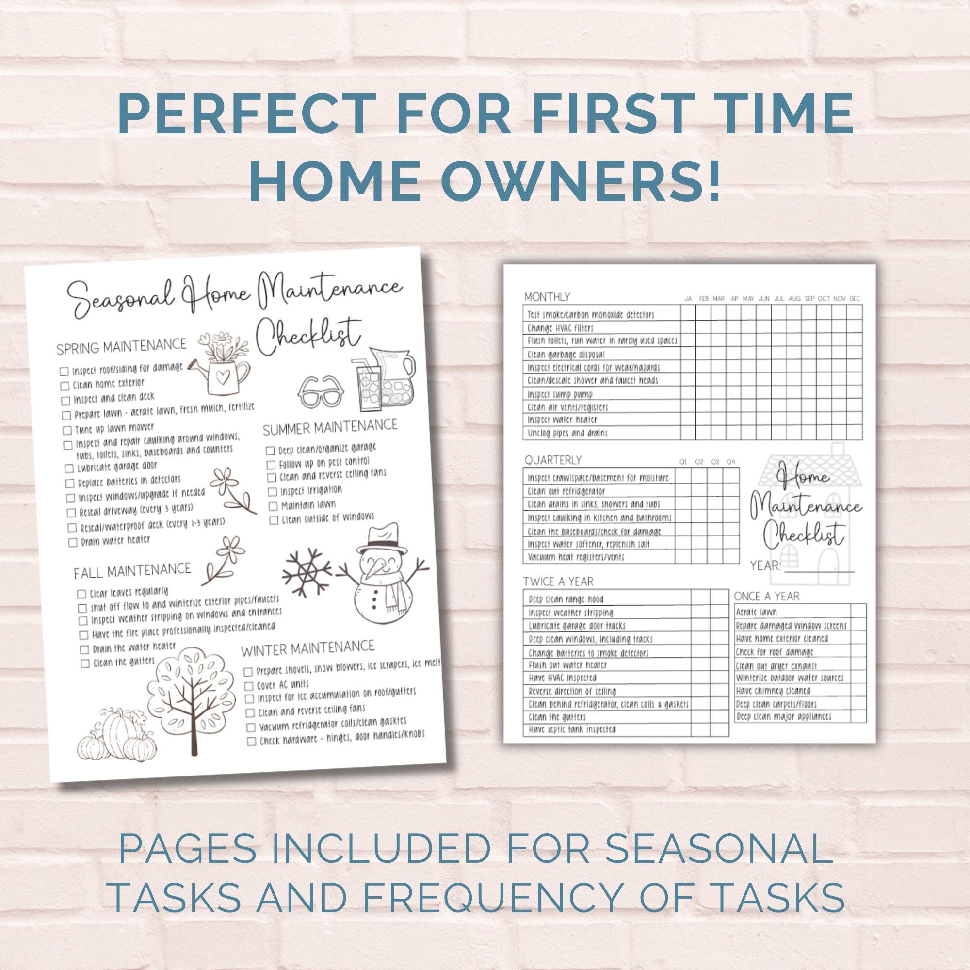 Home Maintenance BUNDLE PDF Home Maintenance Checklist Bundle PDF - Etsy