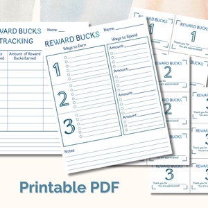 Kid’s Reward Bucks Printable PDF, Reward Buck’s for Kids Printable PDF ...