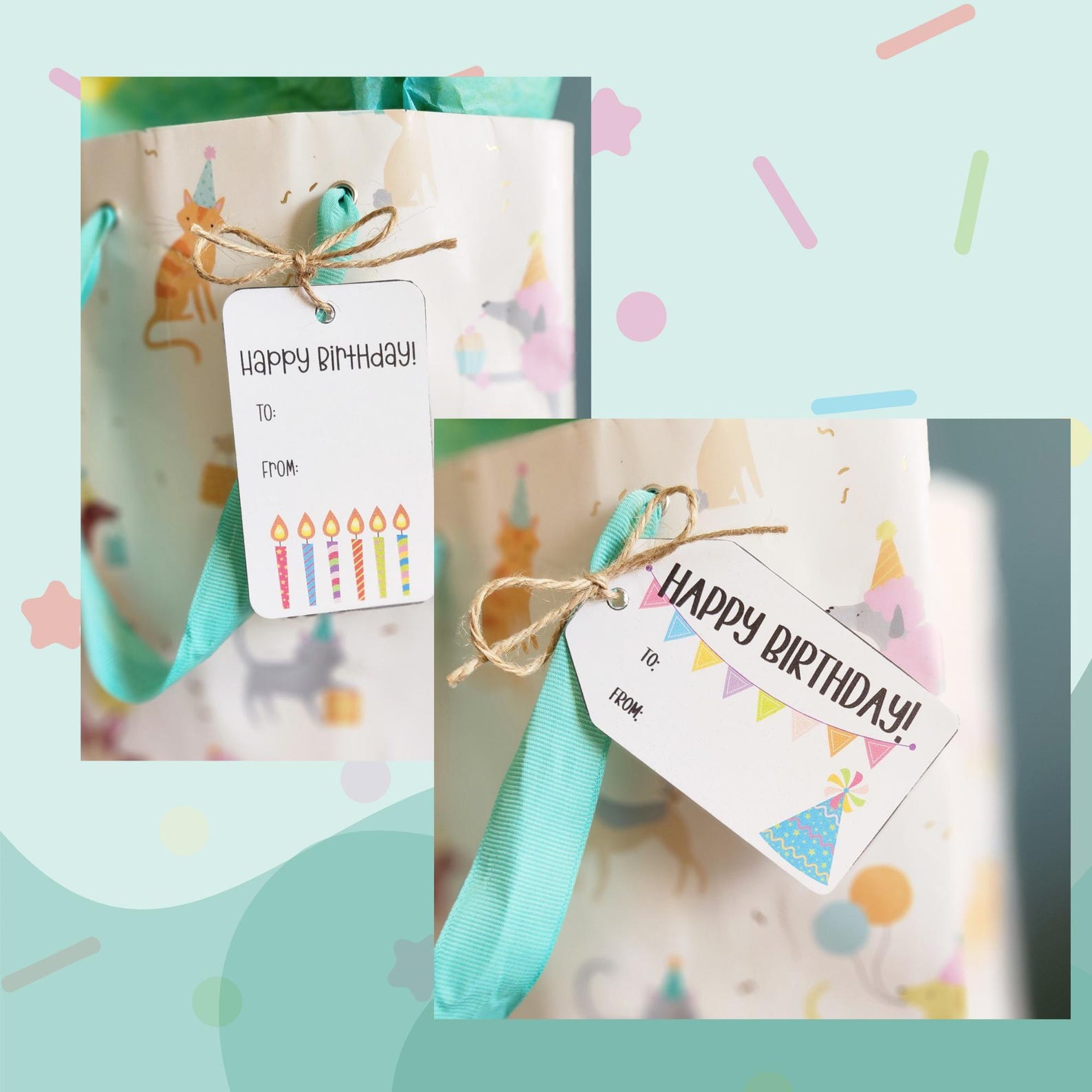 Printable Gift Tags; Printable Birthday Tags; Birthday Tags PDF - Etsy