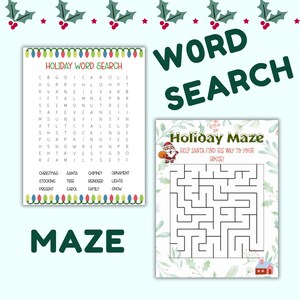 Holiday Activity Bundle PDF for Kids, Printable Christmas Activities ...