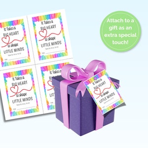 Teacher Appreciation Printable PDF, Teacher Appreciation Gift Tag ...
