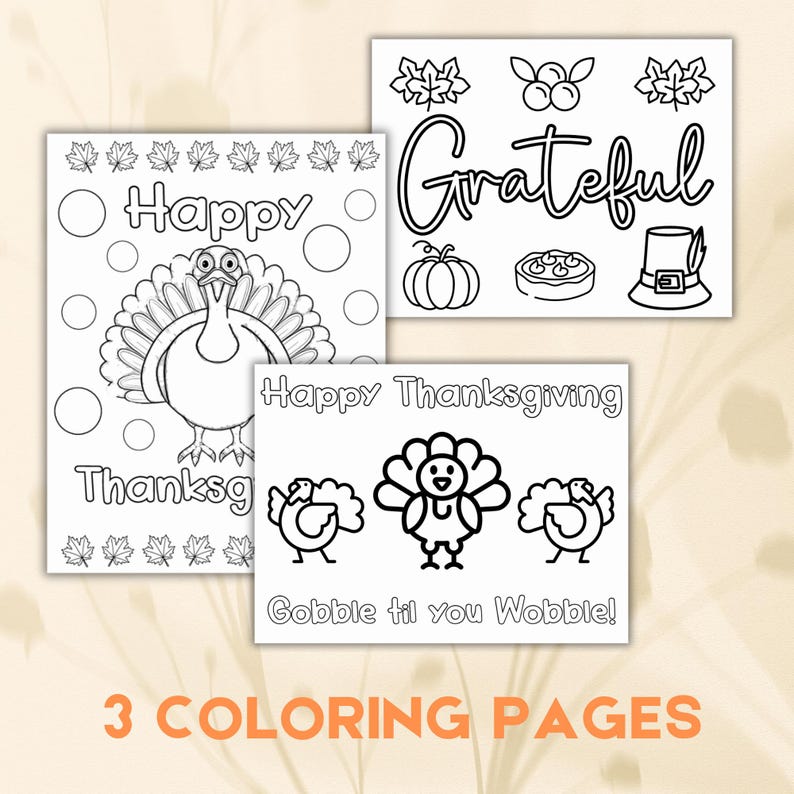 Thanksgiving Activity Bundle PDF for Kids, Printable Thanksgiving ...