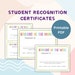 Student Recognition Certificate Printable PDF - Etsy