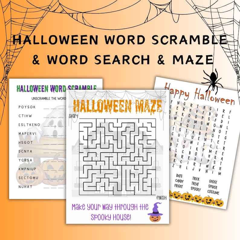 Halloween Activity Bundle PDF for Kids, Printable Halloween Activities ...