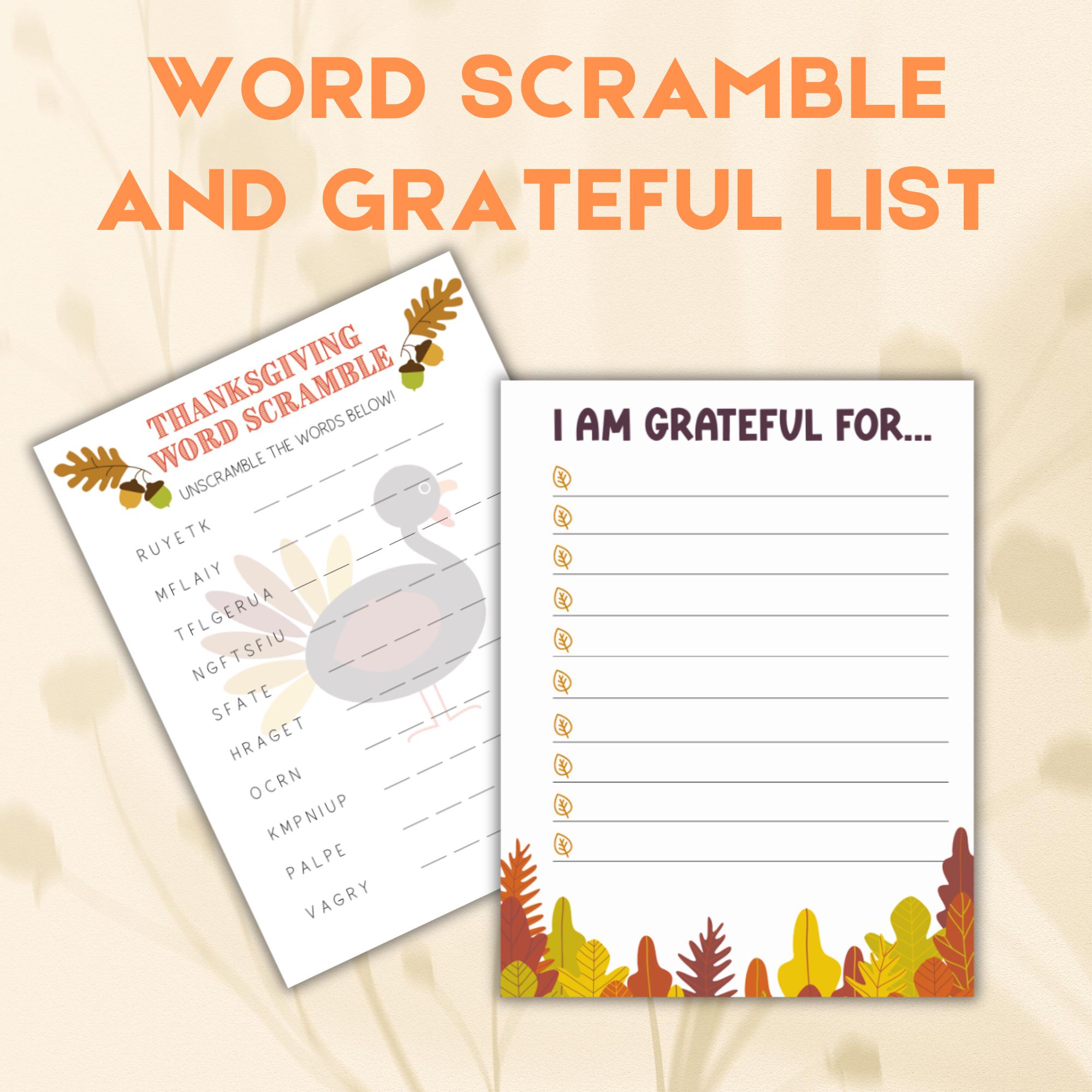 Thanksgiving Activity Bundle PDF for Kids, Printable Thanksgiving ...