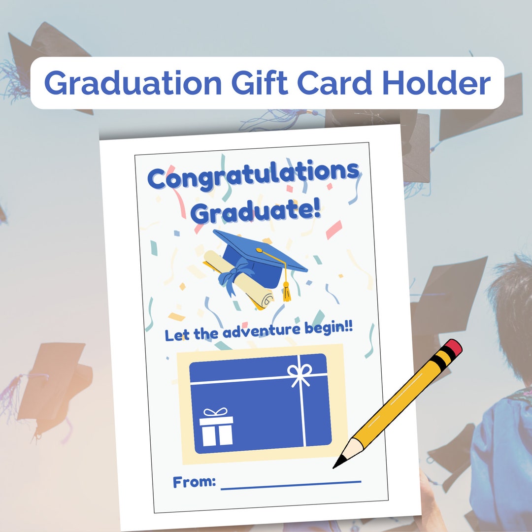Graduation Gift Card Holder PDF; Printable Congratulations Graduation ...
