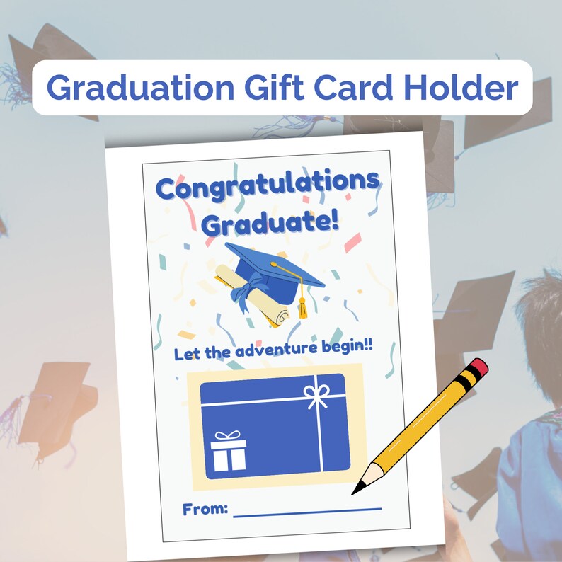 Graduation Gift Card Holder PDF; Printable Congratulations Graduation ...