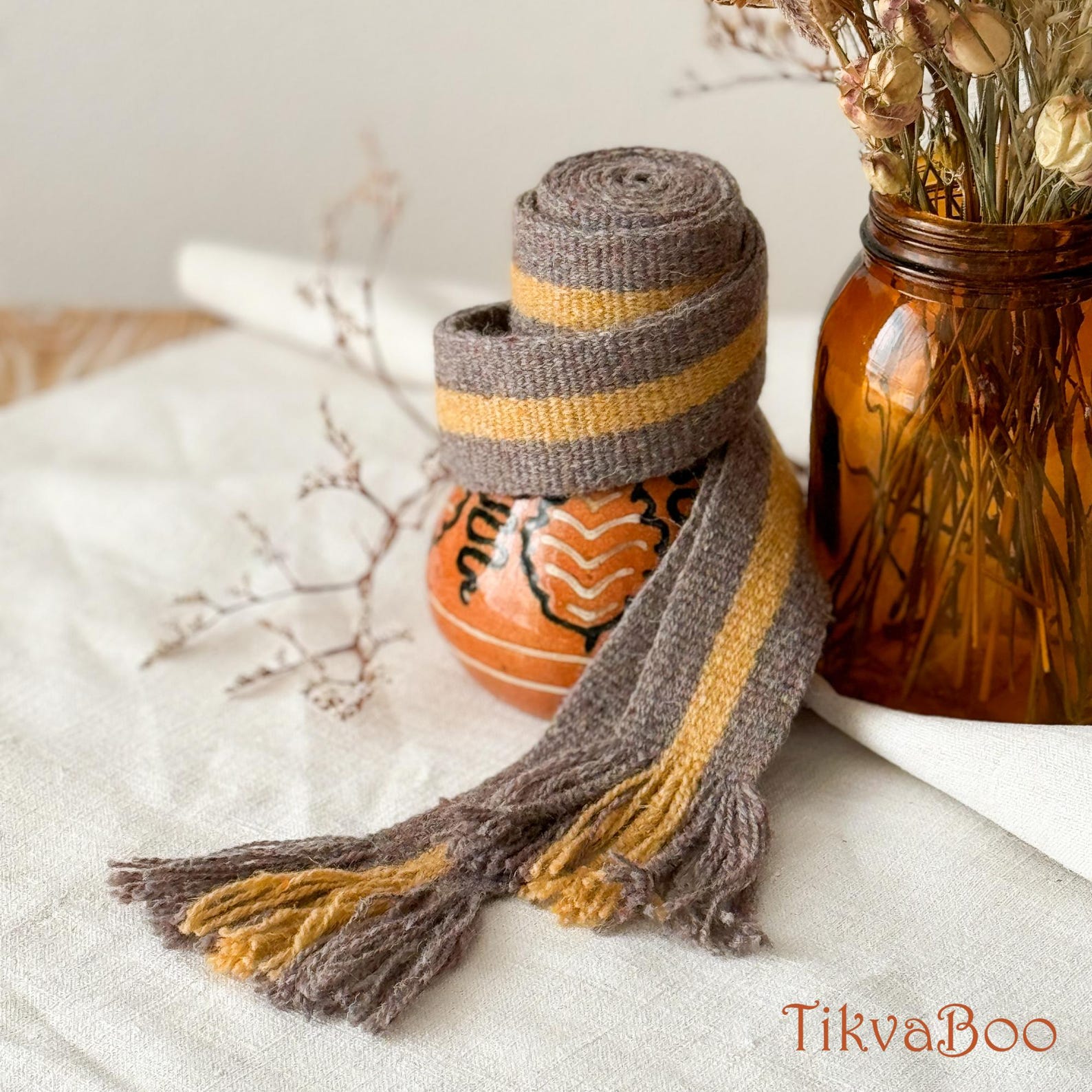 Handwoven Medieval Woolen Belt, Viking Tunic Trim, Rus and Slavic ...