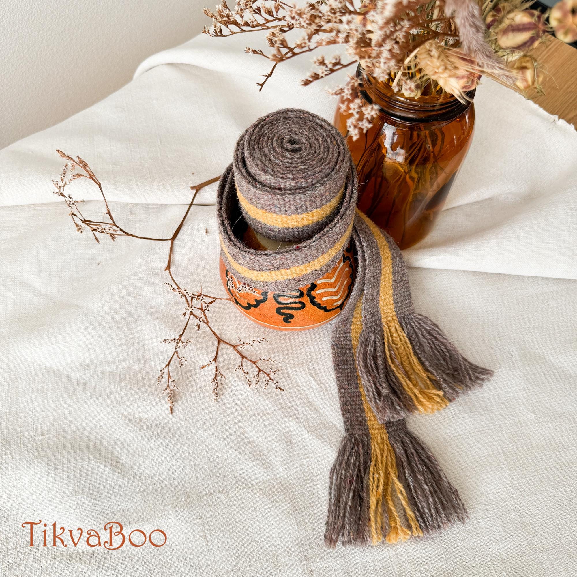 Handwoven Medieval Woolen Belt, Viking Tunic Trim, Rus and Slavic ...