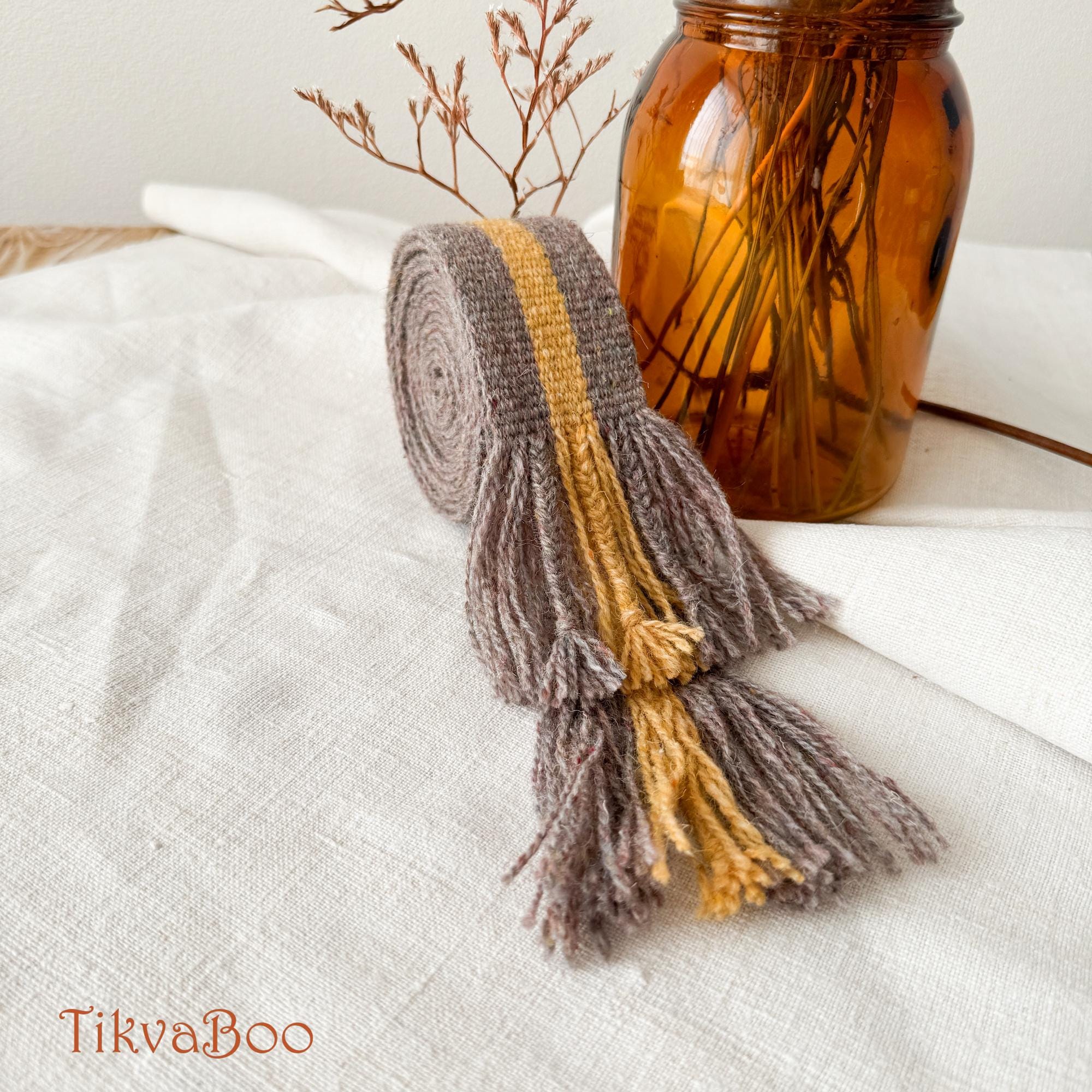 Handwoven Medieval Woolen Belt, Viking Tunic Trim, Rus and Slavic ...