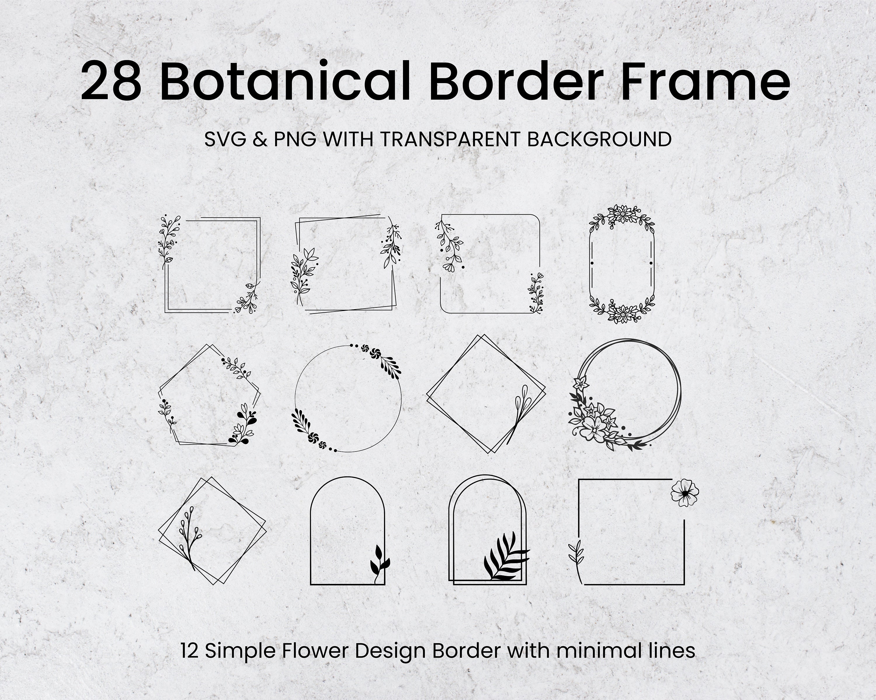 Spring Flower Clipart, Botanical Svg Bundle, Floral Svg, Flowers Svg ...