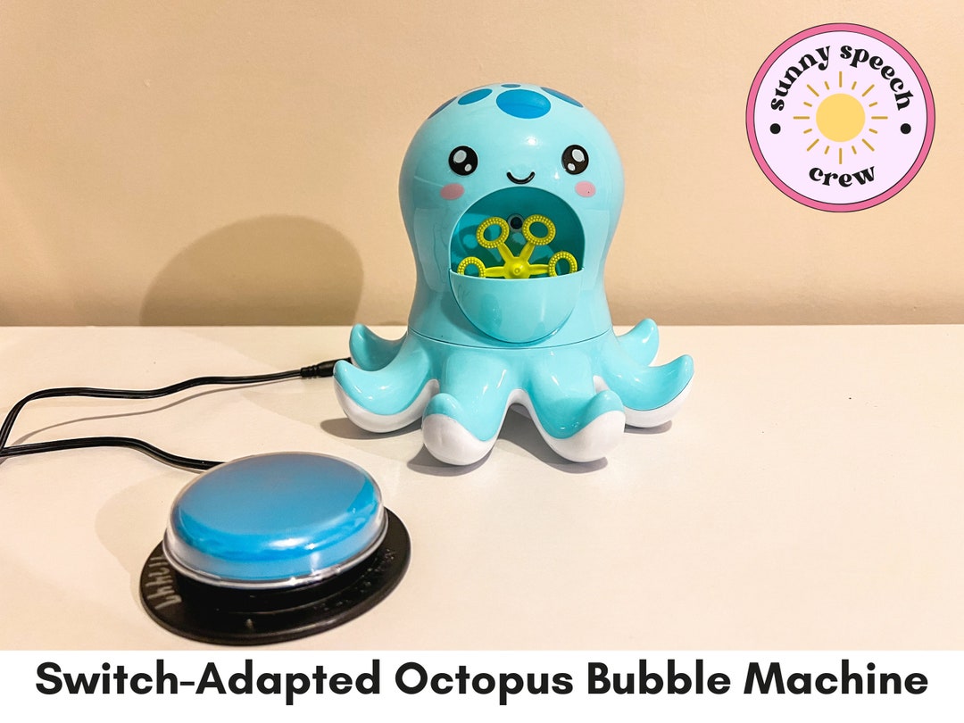 Switch-adapted Bubble Machine Octopus Adapted Toy Assistive Technology Speech Therapy ...