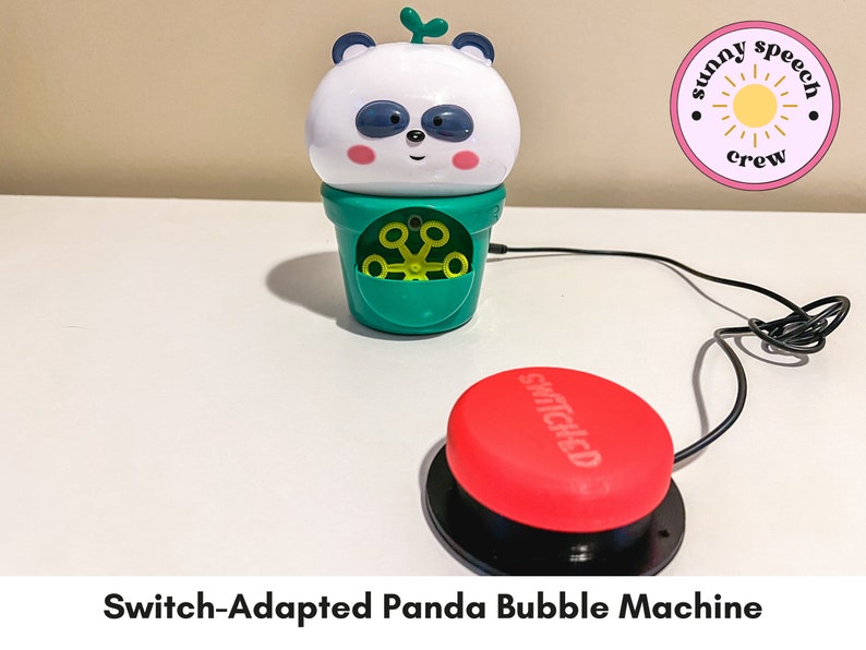 Switch-adapted Bubble Machine Panda Adapted Toy Assistive Technology ...