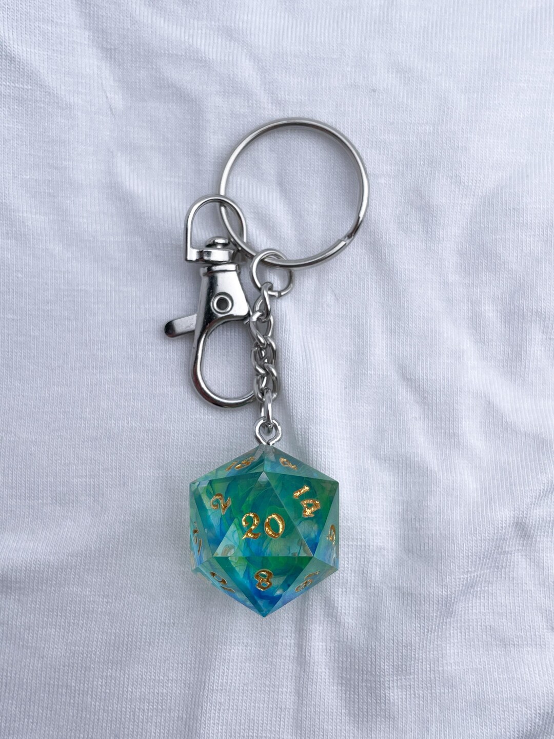D20 Keychain, Unique Handcrafted D20 Accessory - Etsy