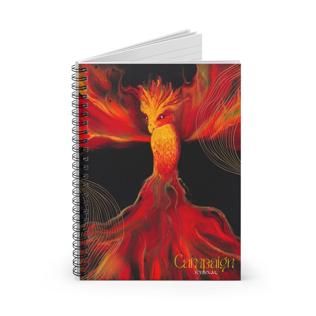 Journal, DND Campaign Notebook, Phoenix Art - Etsy