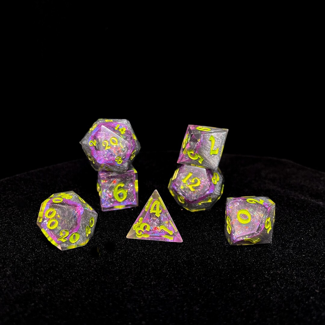Geode Style Resin Dice, Handmade, DND, RPG, Dungeons and Dragons - Etsy