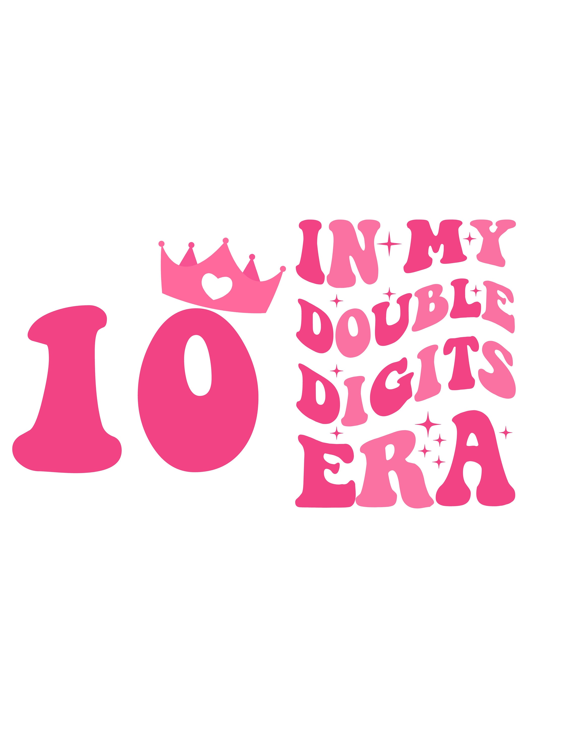 In My Double Digits Era SVG PNG, 10th Birthday Svg Png, Double Digits ...