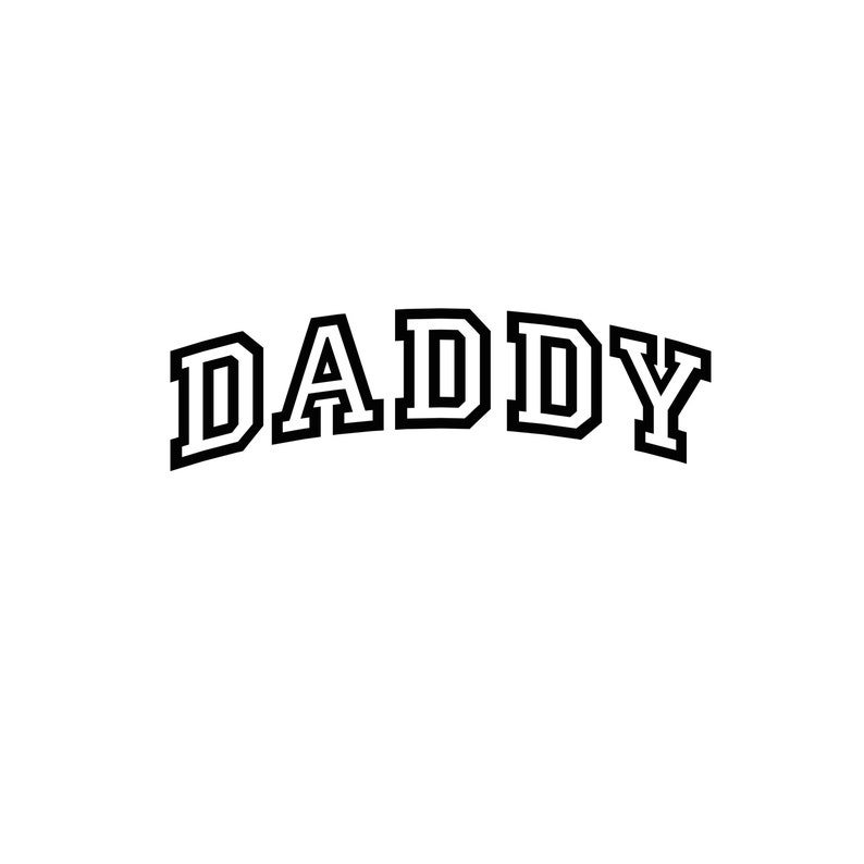 Daddy Varsity Svg Png, Daddy Varsity Curved Svg, Daddy Varsity Letters ...
