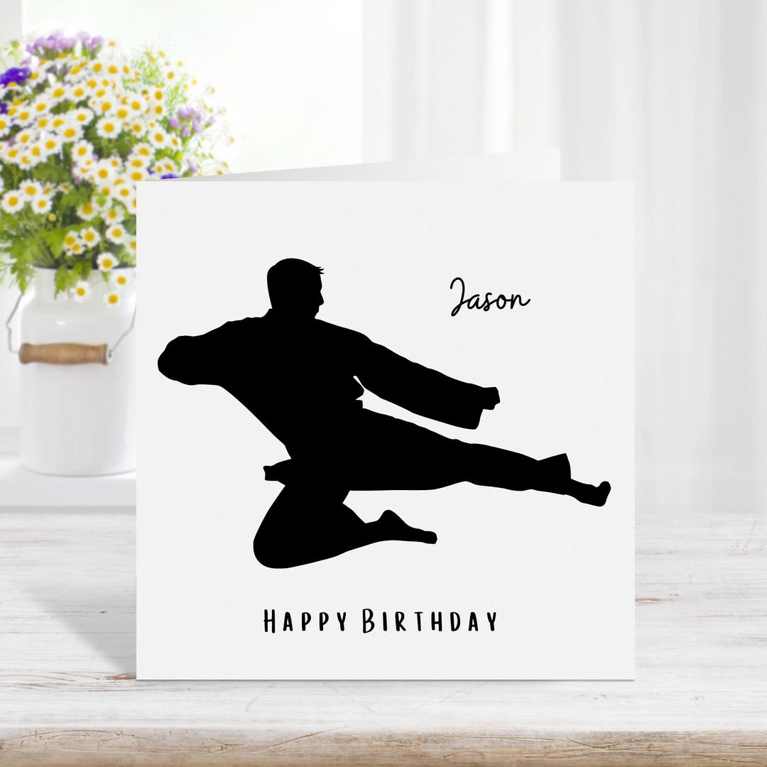 Karate Birthday Card Jujutsu Birthday Card Judo Card - Etsy