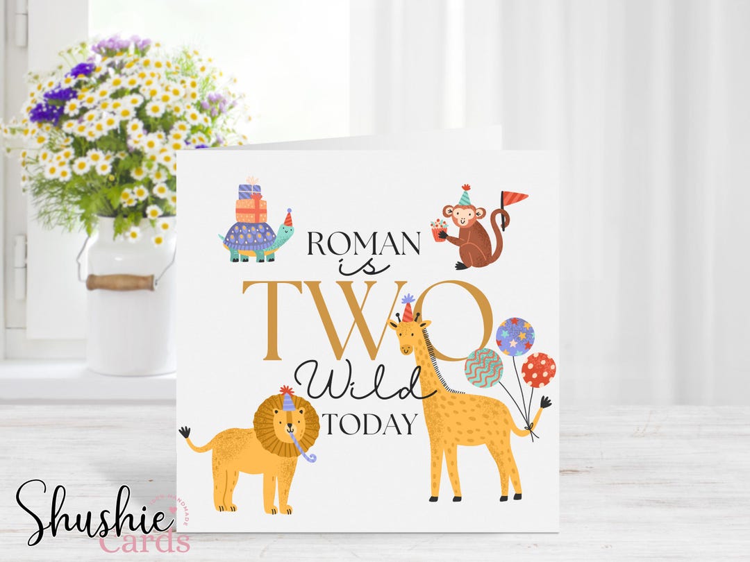 2nd Birthday Card Personalised 2nd Birthday Card Two Today Card - Etsy