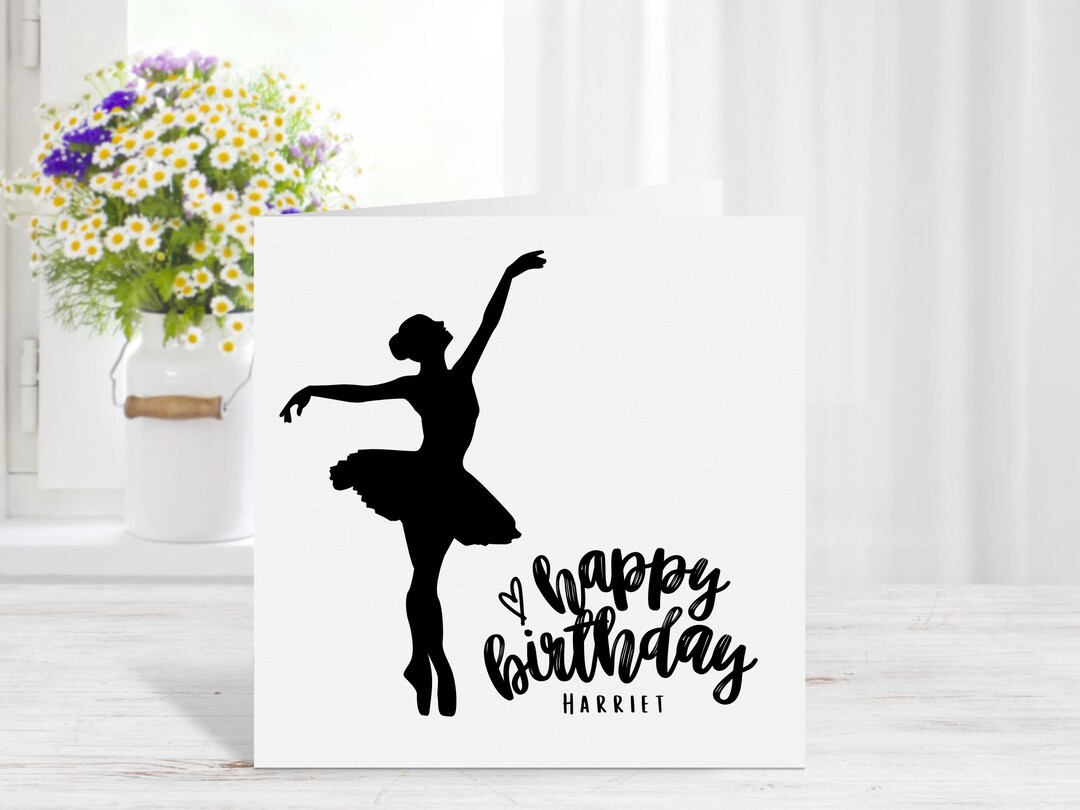 Ballet Birthday Card for Kids Ballet Card Personalised Ballet Card ...