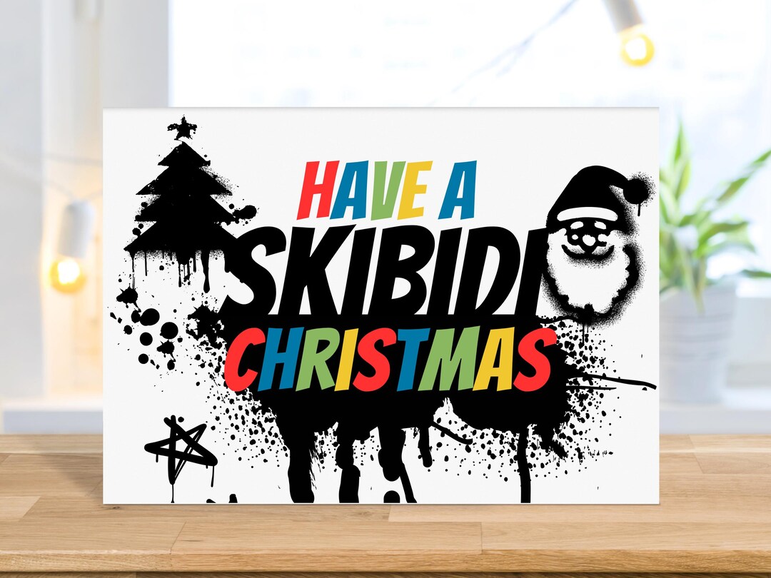 Skibidi Christmas Card Skibidi Santa Card | Skibidi Cards for Christmas ...