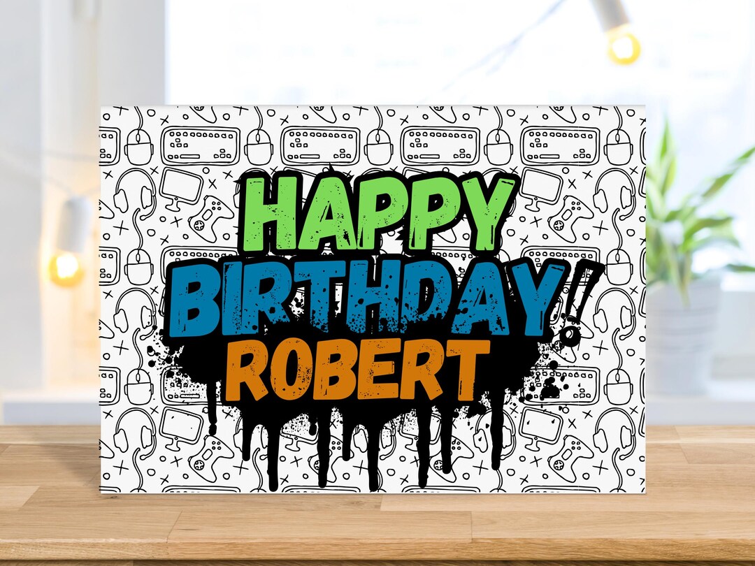 Teen Boy Birthday Card gamer Birthday Card Card for Teen Gamers Son ...