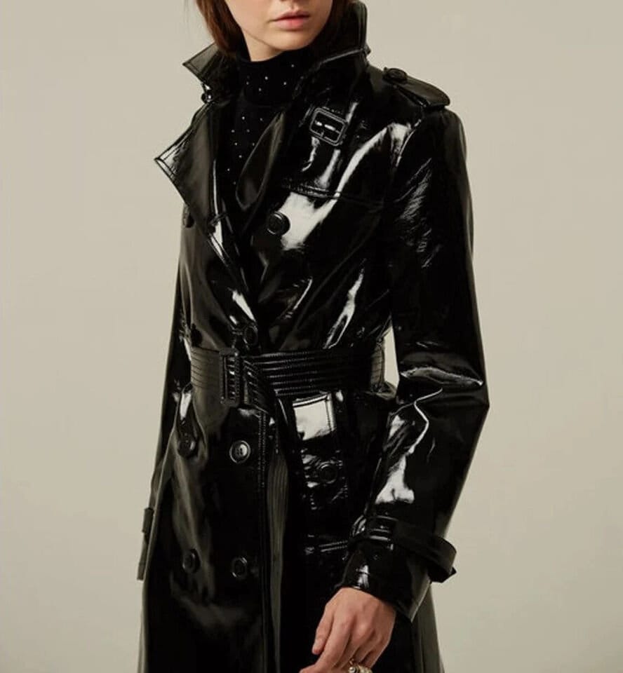 New Black PVC Trench Vinyl Shinny Coat Waterproof Winters Long Coat - Etsy
