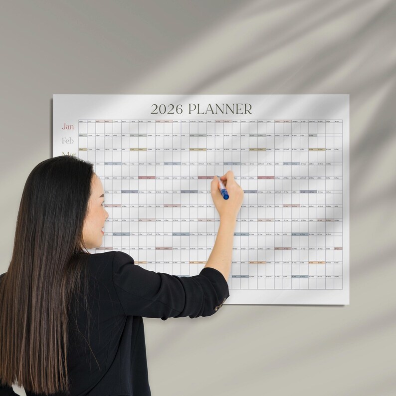 Simple 2026 Year Planner Printable Annual Yearly Calendar 2026 Digital ...